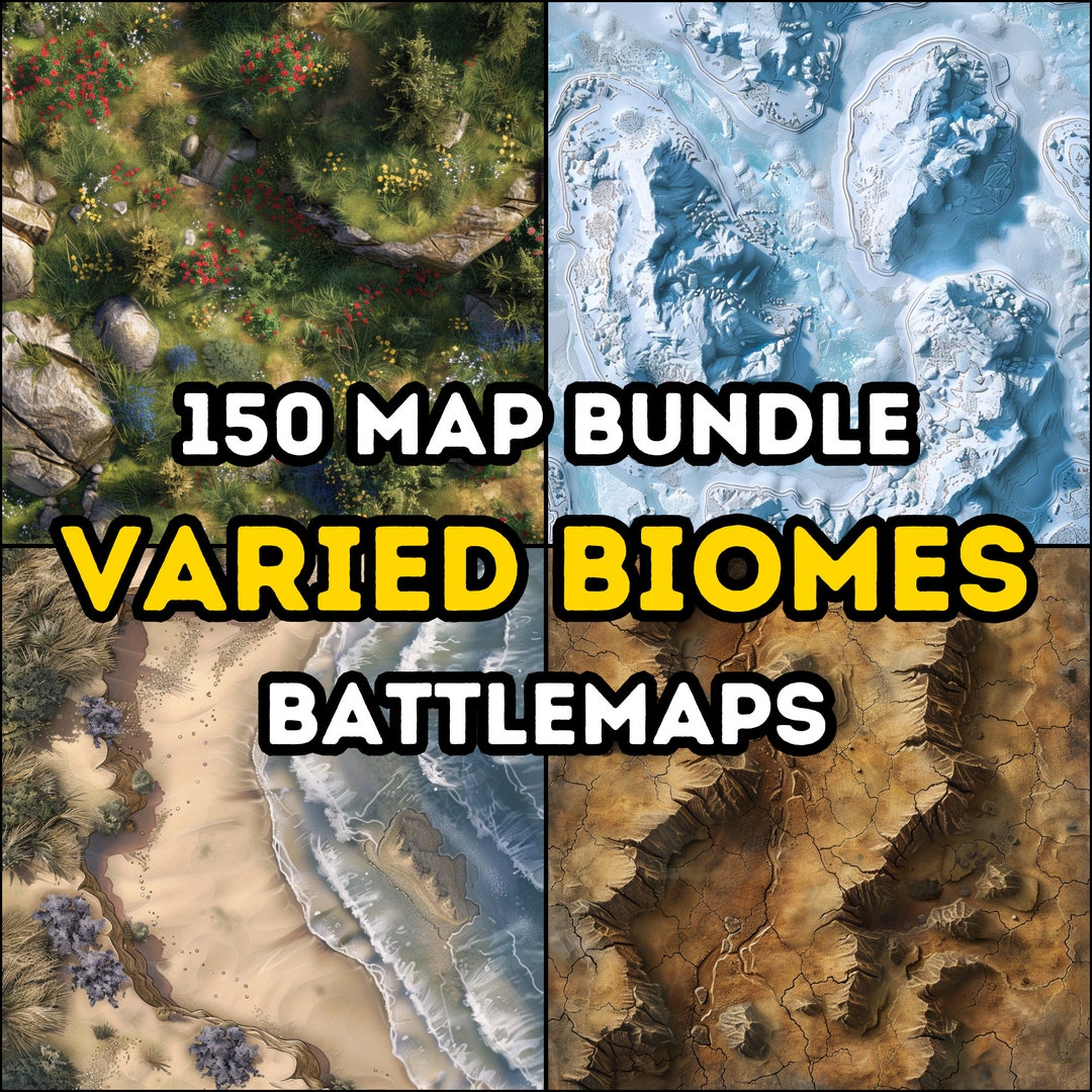 150+ Varied Biomes RPG Maps Bundle, Dungeons and Dragons, RPG, Iso ...