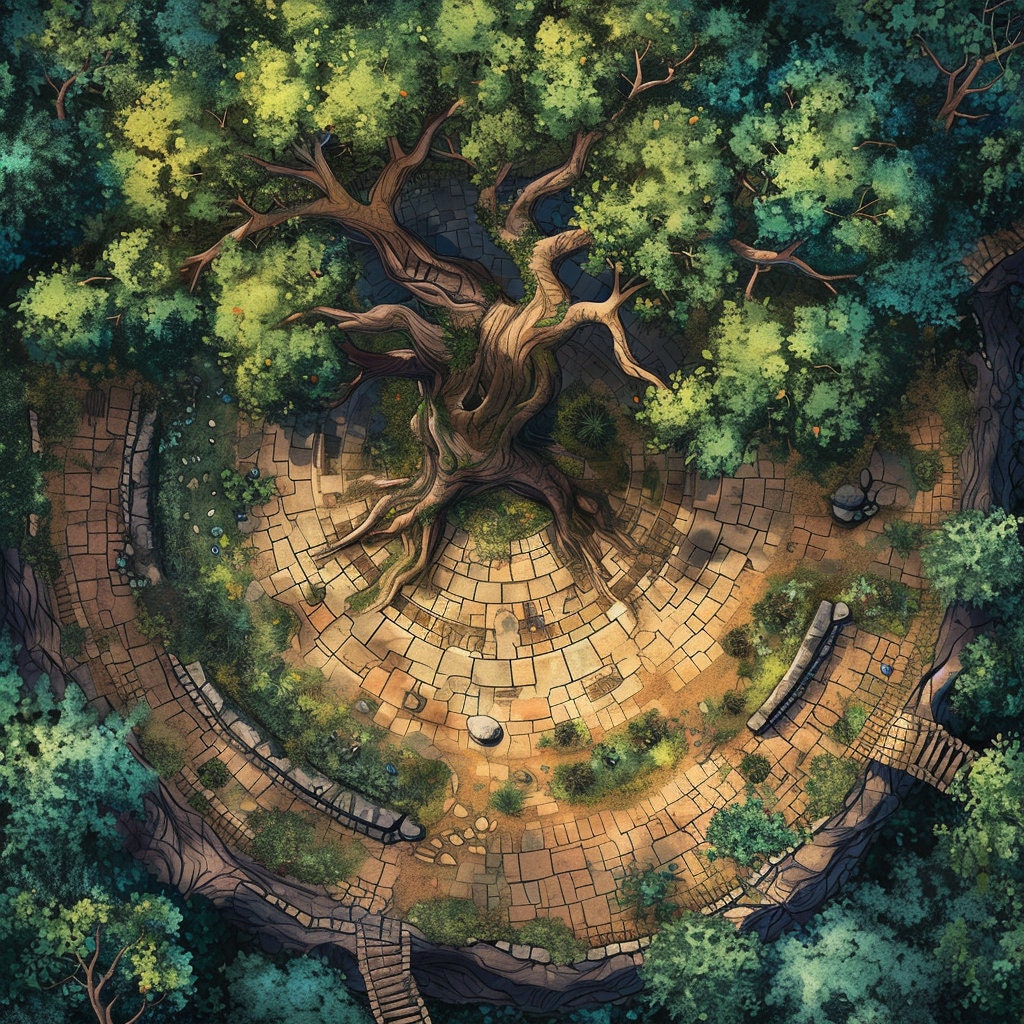 240+ Enchanted Forest RPG Battle Maps Bundle, Dungeons and Dragons, Iso ...