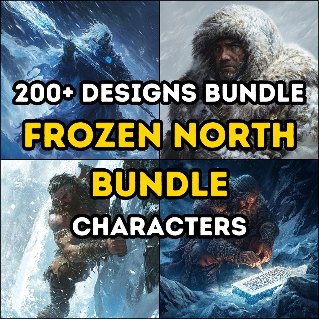 200+ Frozen North Character Design Bundle Pack, Arctic & Tundra Npcs, DND RPG, Dungeons and ...