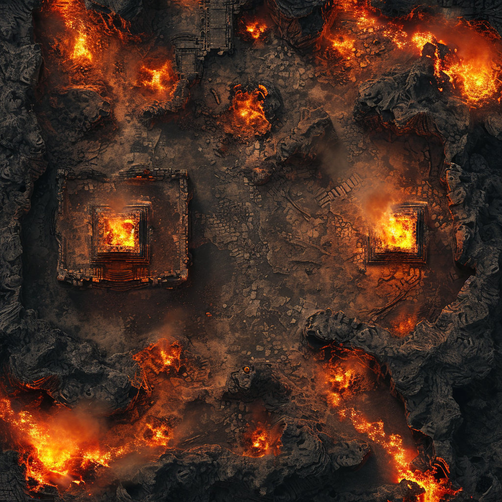 100 Fire-themed RPG Maps Bundle, Dungeons and Dragons, RPG, Iso, High ...