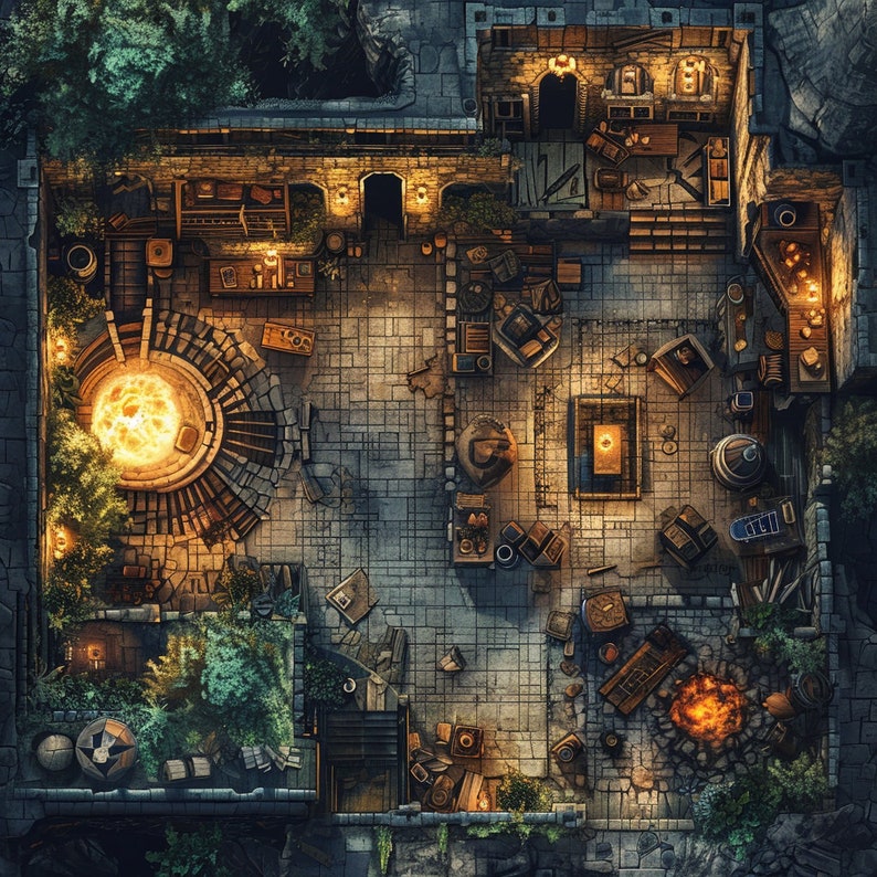 230+ Steampunk RPG Maps Bundle, Dungeons and Dragons, RPG, Iso, High ...