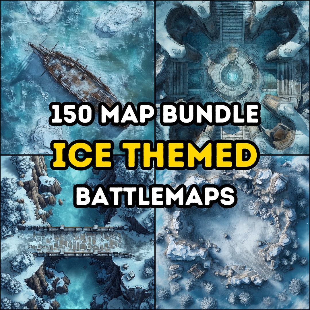 150+ Ice-themed RPG Maps Bundle, Dungeons and Dragons, RPG, Iso, High ...