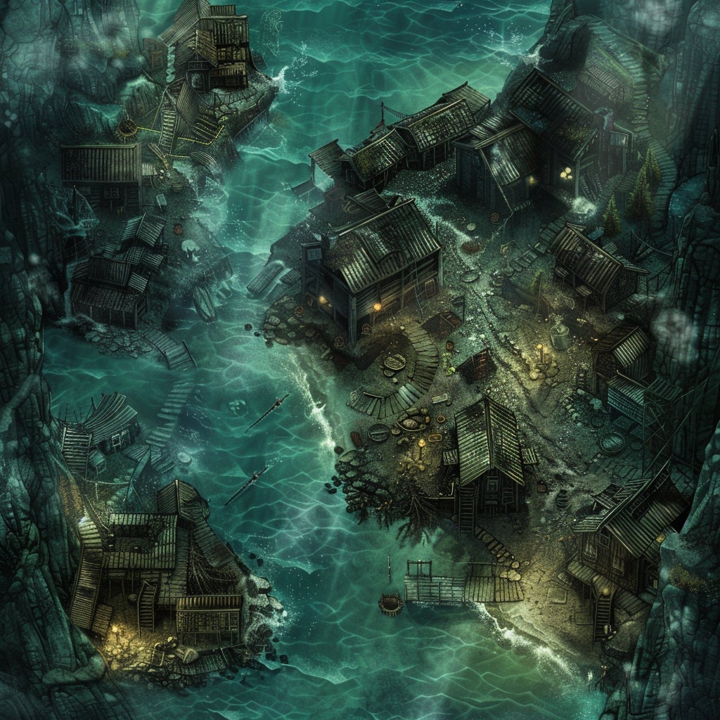 140+ Underwater and Water Themed RPG Maps Bundle, Dungeons and Dragons ...