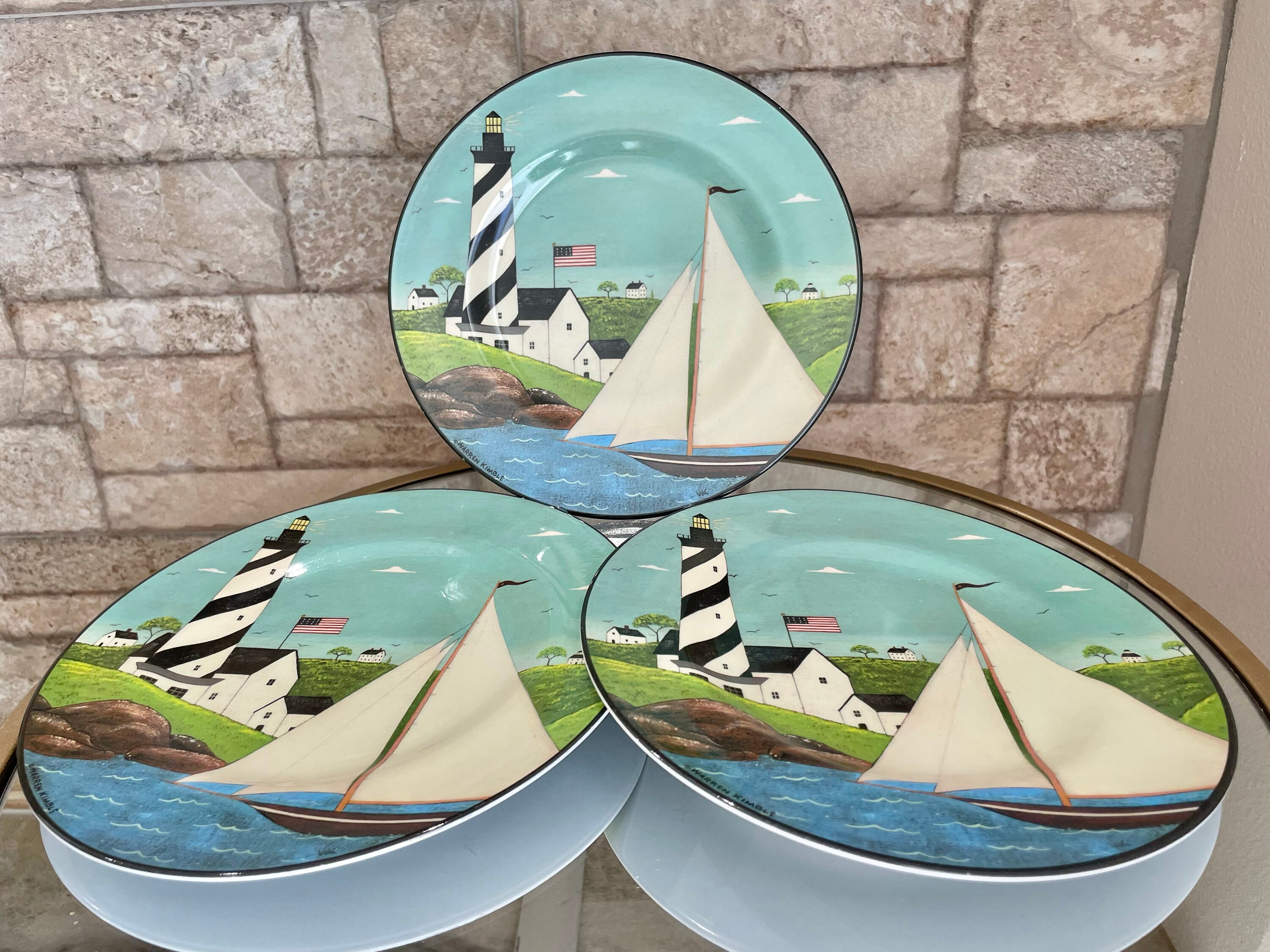 Evolution 8.5 Lunch Plates Set of 3 Sakura Coastal Breeze Melamine by ...