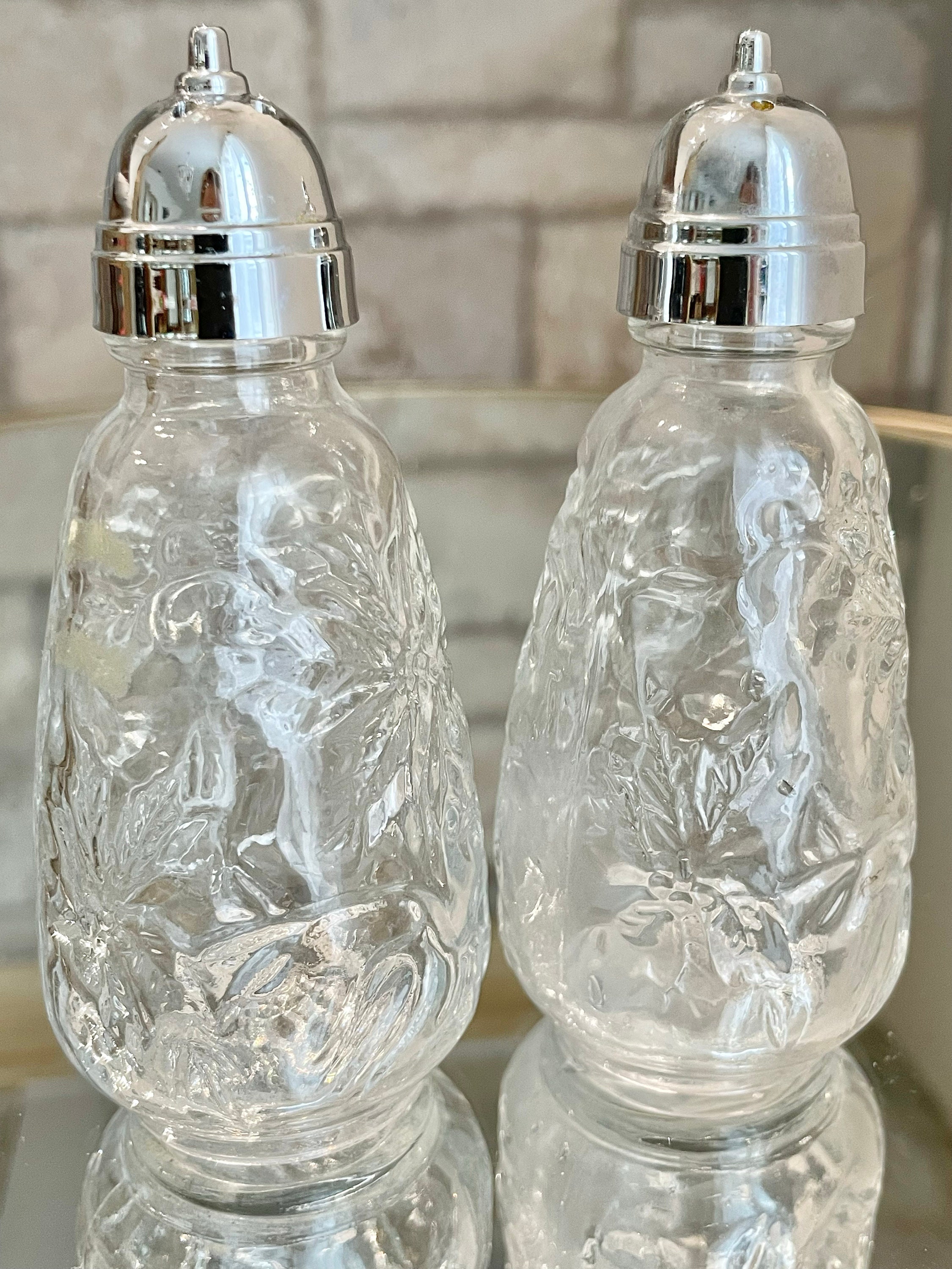 Princess House Fantasia Crystal Salt & Pepper Shakers Set W/chrome ...