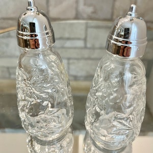 Princess House Fantasia Crystal Salt & Pepper Shakers Set W/chrome ...