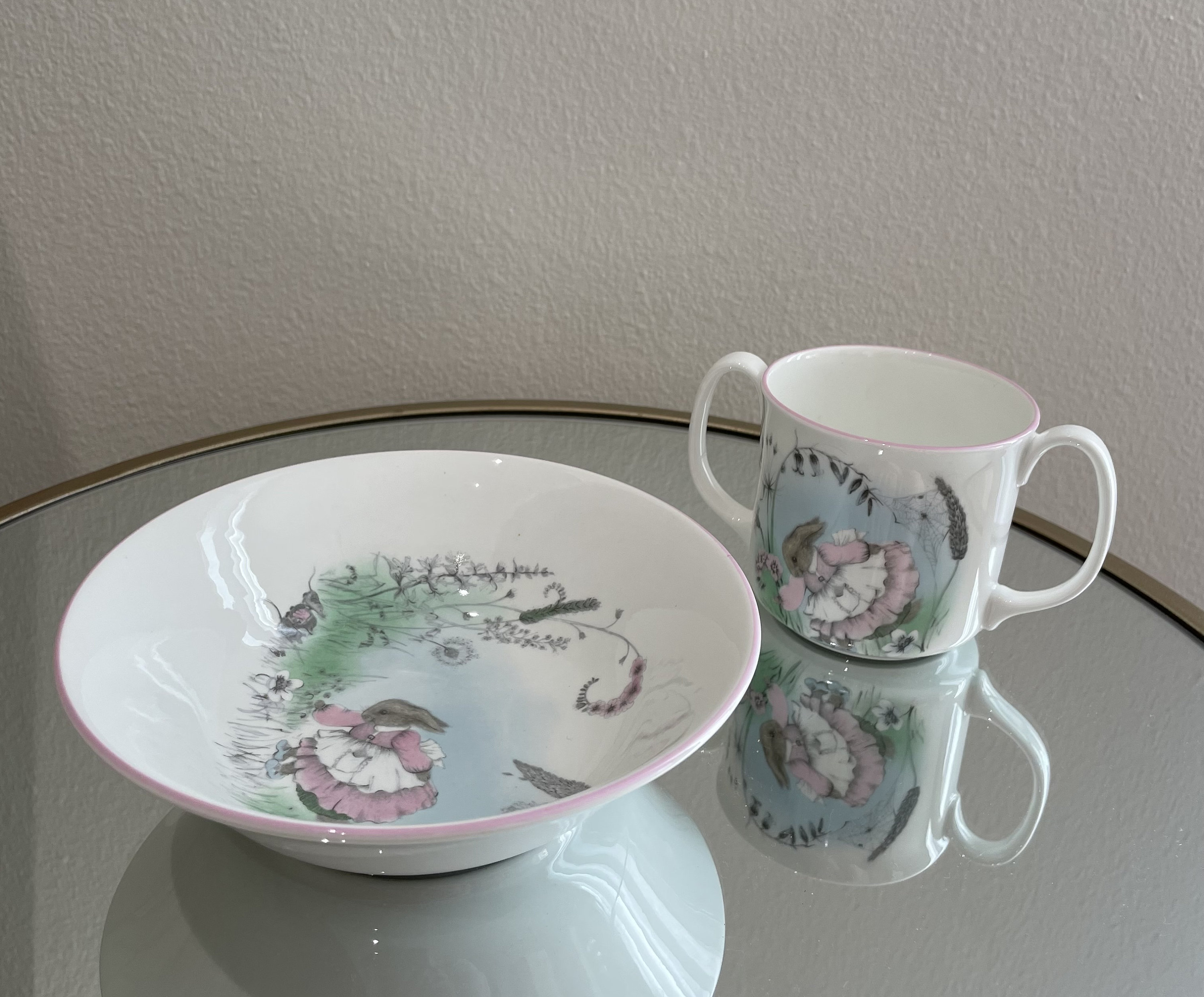 Elizabethan Mrs. Rabbit Vintage Matching Cup & Bowl Childs Set - Etsy