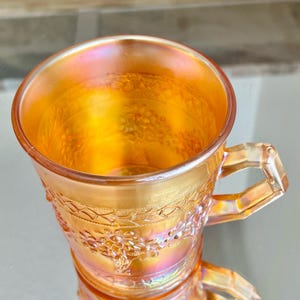 Carnival Fenton Orange Tree Marigold Glass Mug Cup Antique 1910’s - Etsy