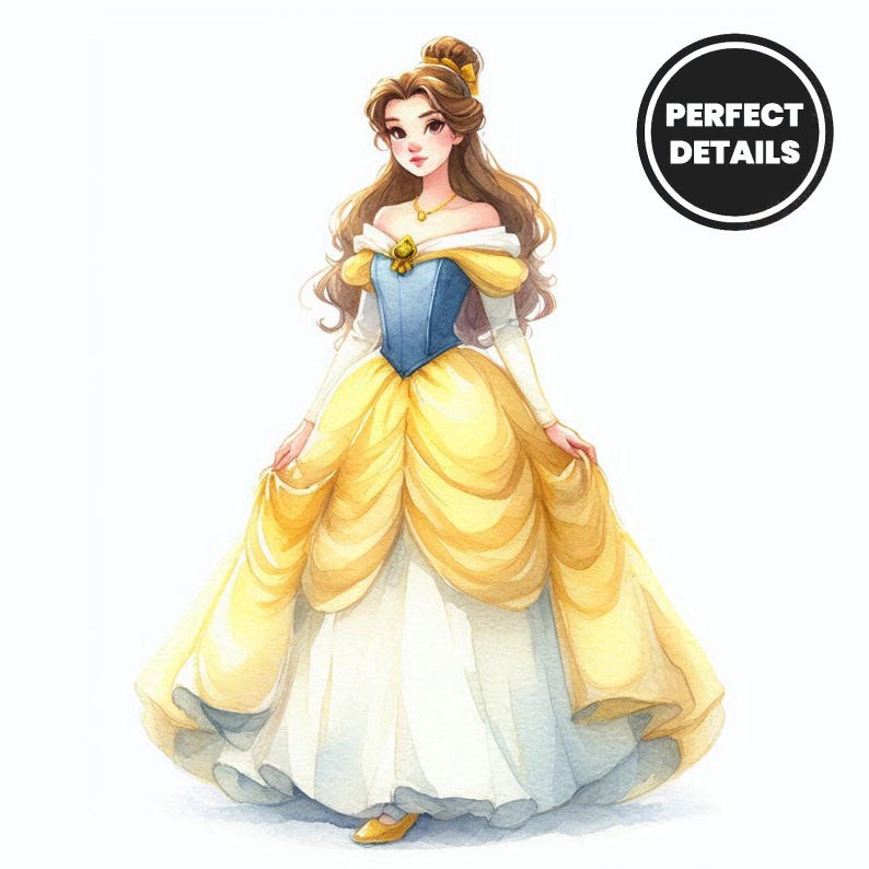 Set of 6 Digital Princess Inspired Nursery Wall Art, Set of 6 Prints ...