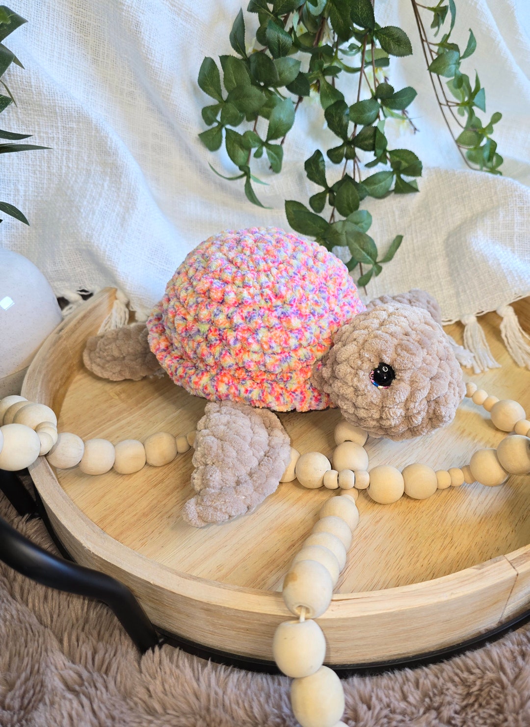 Crochet Sprinkle Shell Turtle Plushie - Etsy
