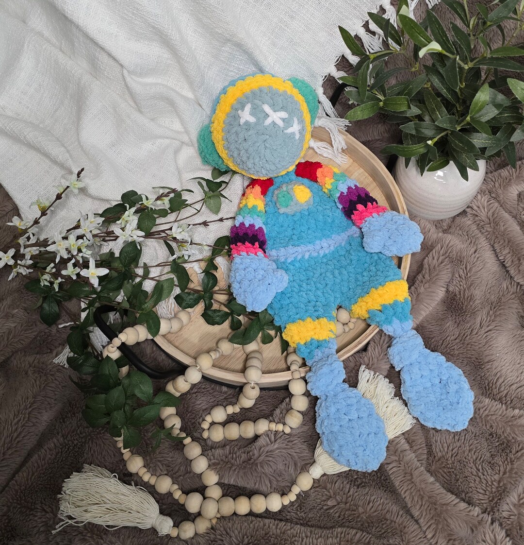 Atlas the Rainbow Astronaut Crochet Lovey - Etsy