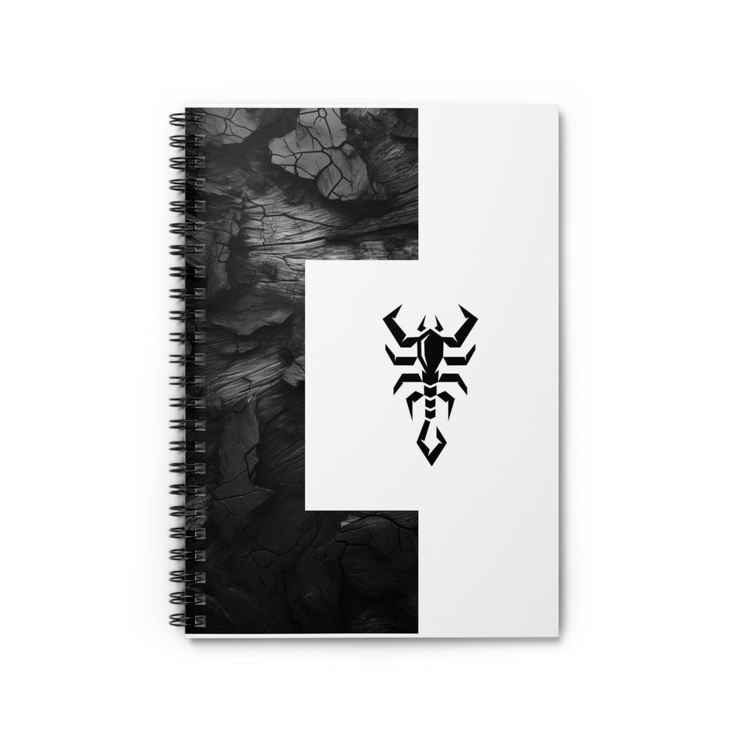 Scorpion Design Spiral Notebook - Ruled Line Journal | A5 Notebook for ...