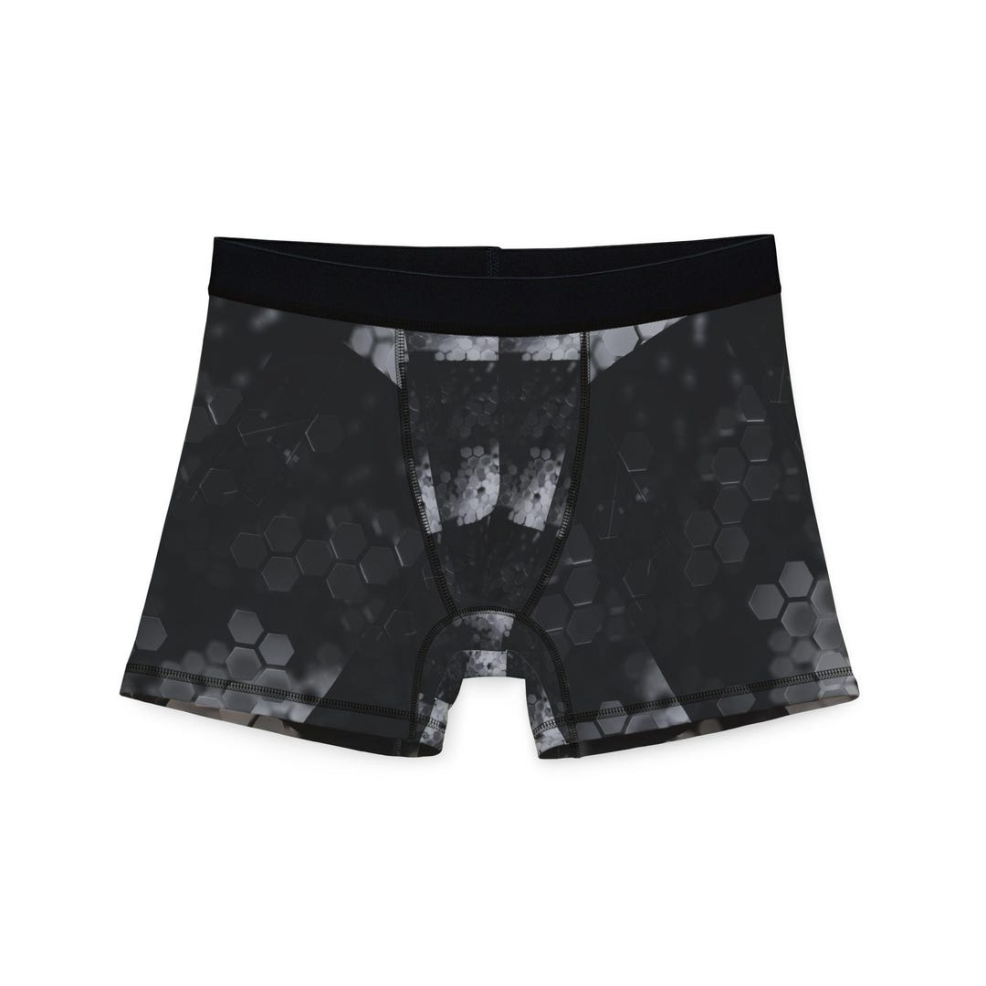 Men's Boxer Briefs in Hexagonal Design, Comfort Fit, Stylish Underwear ...