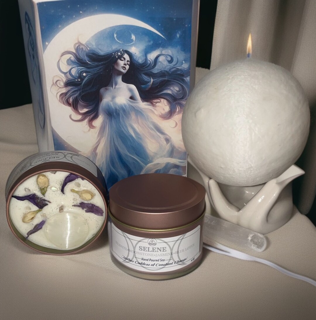 SELENE GODDESS CANDLE Selene Intention Candle, Deity Candle, Altar ...