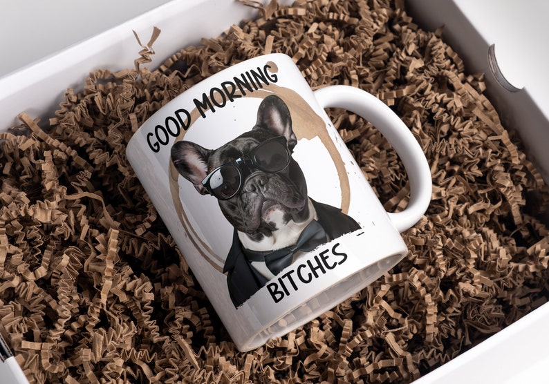 Good Morning Frenchie Bitches Coffe Mug Funny Morning Mug Sarcastic ...