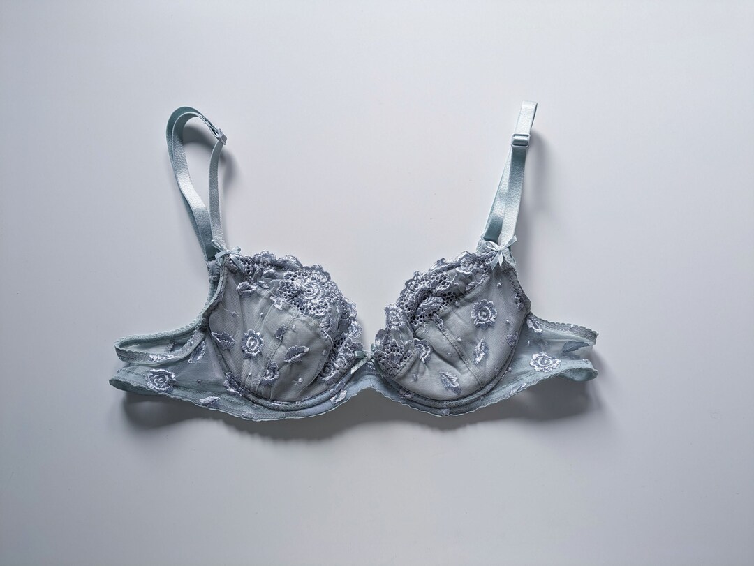 Vintage Bra Valery XS 70A Lingerie Floral Embroidery Made in Italy - Etsy