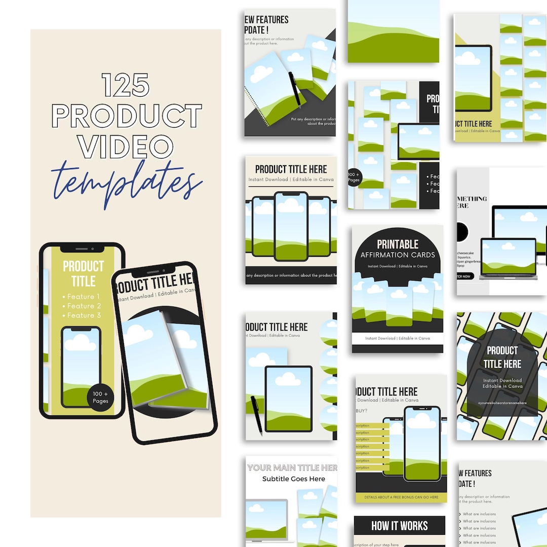 Canva Product Video Templates: Animated Reels & Stories (digital ...