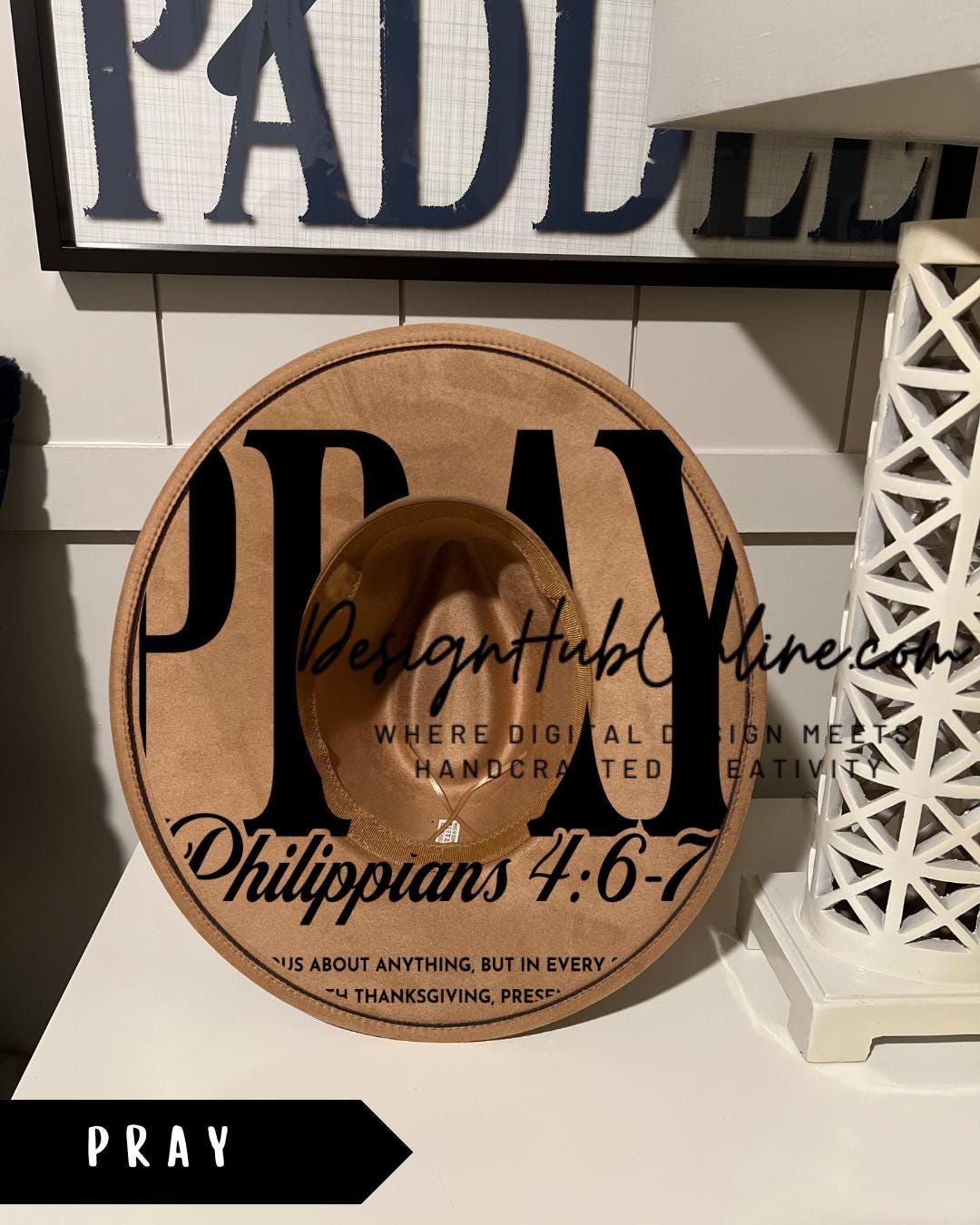 Pray Scripture Hat Design - Wide Brim Laser and Hand-burn File - Etsy