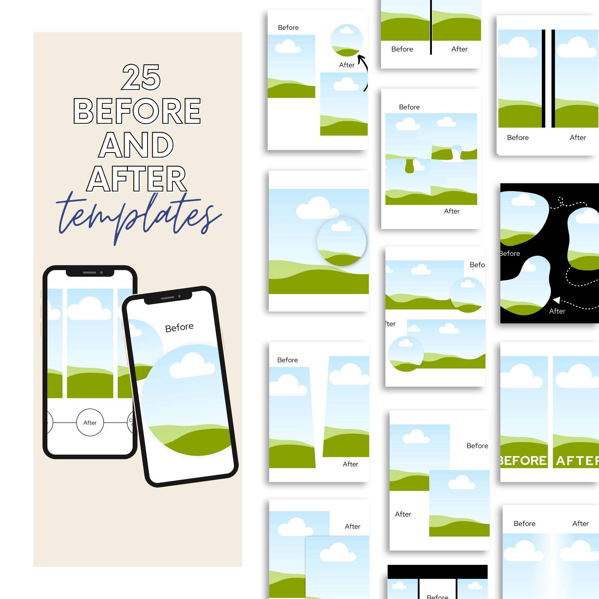 25 Before and After Instagram Templates Canva Editable for Coaches ...
