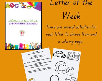 Letter of the Week Activity Plans - Etsy