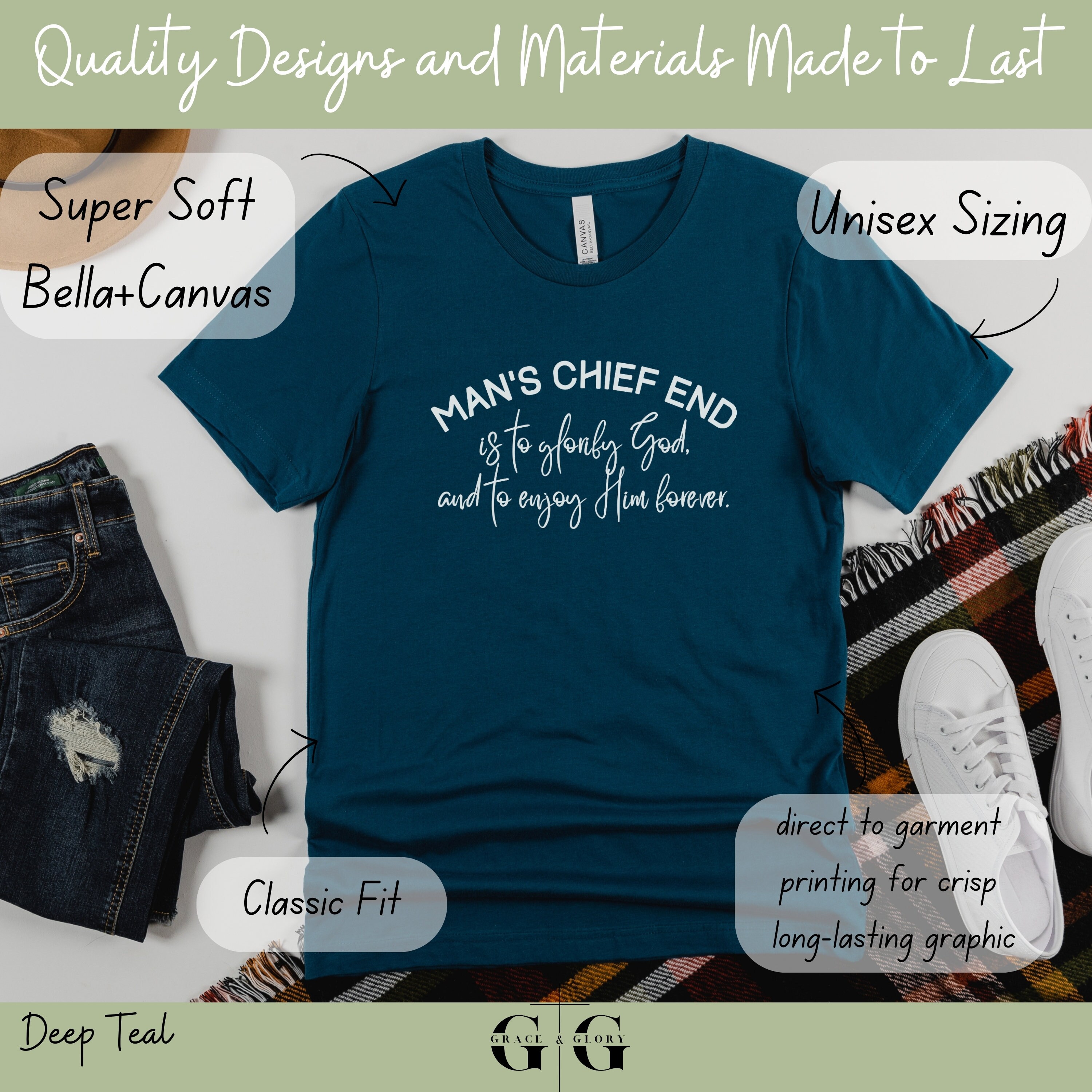 Catechism Chief End of Man Tshirt for Reformed Christian With ...