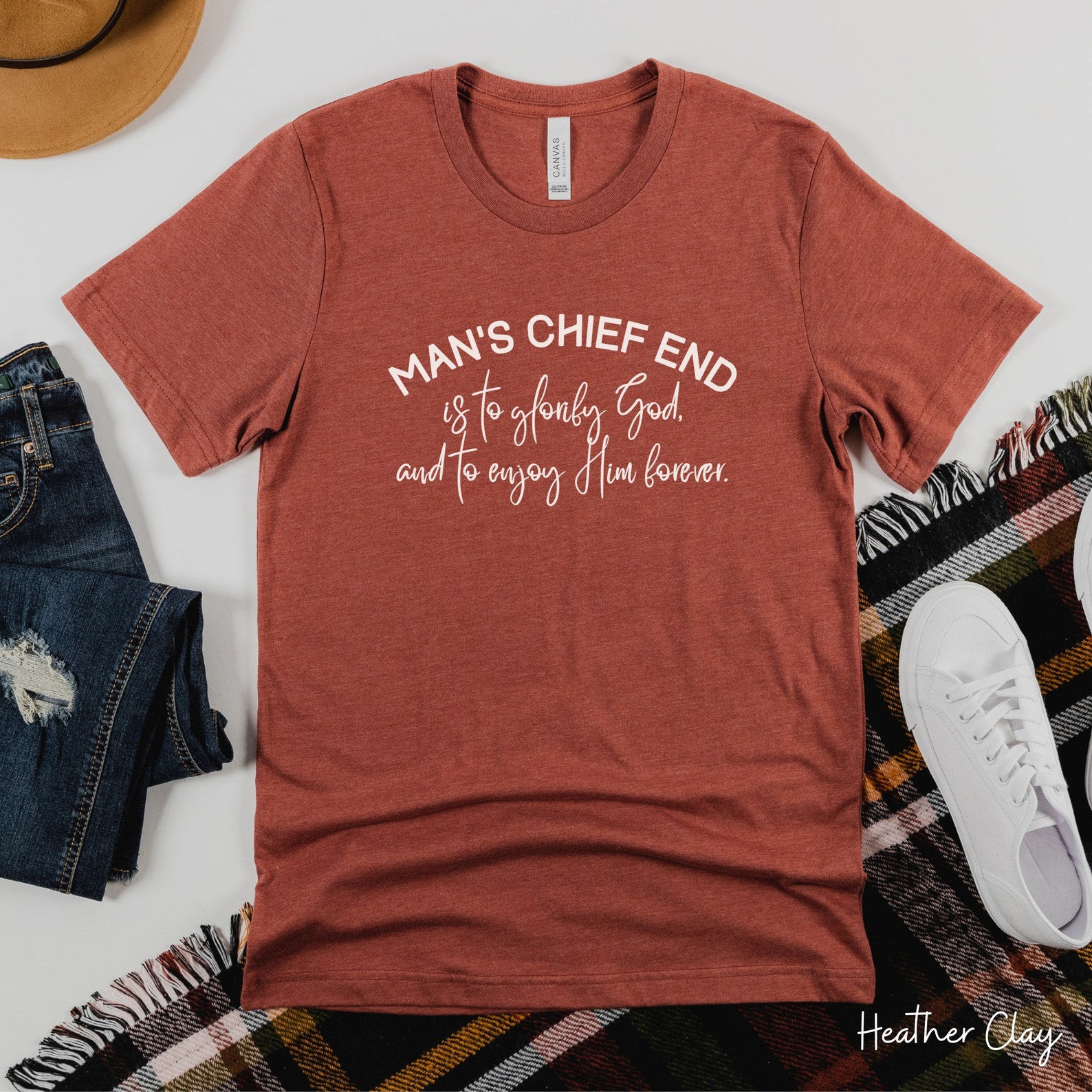 Catechism Chief End of Man Tshirt for Reformed Christian With ...