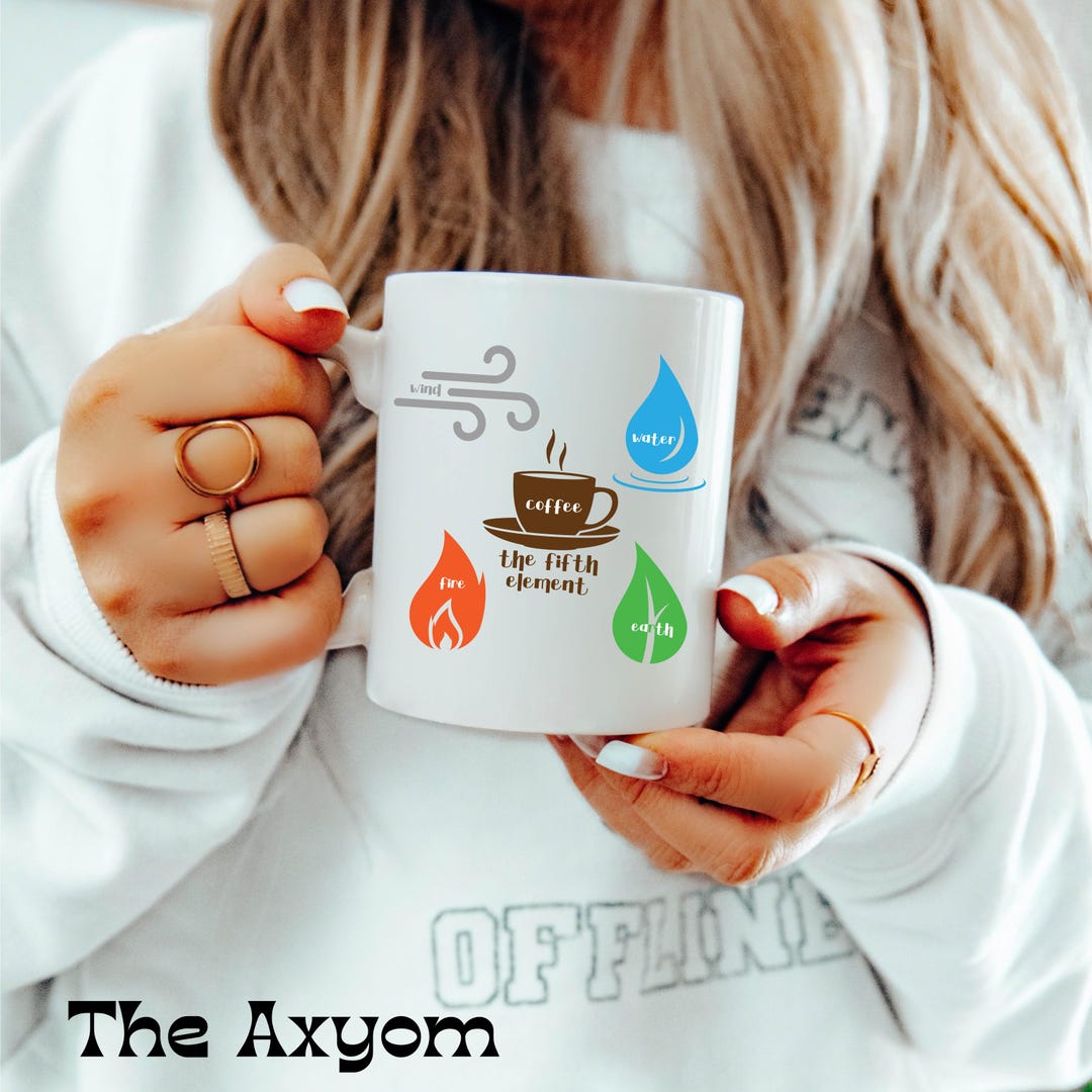 Coffee the Fifth Element Coffee Mug, Coffee Lover Mug, Elements Mug ...