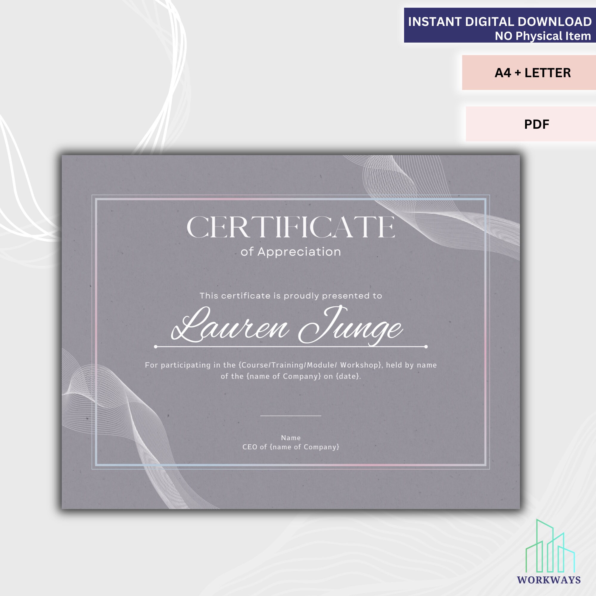 Certificate Template | Certificate of Attendance| Certificate of ...
