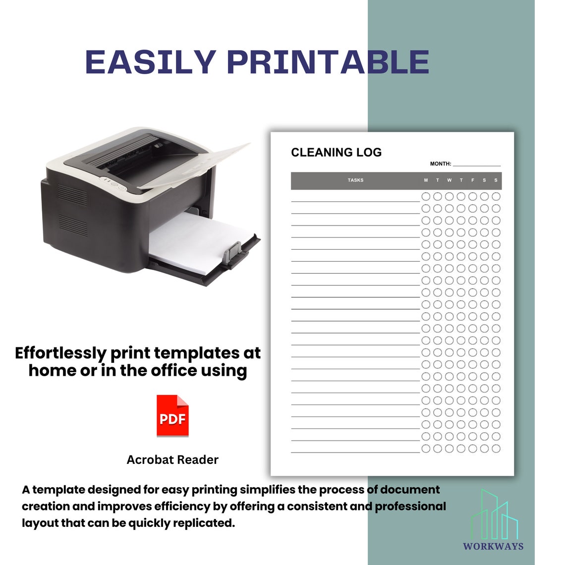 Cleaning Log Template | Cleaning Checklist | Cleaning Tracker ...