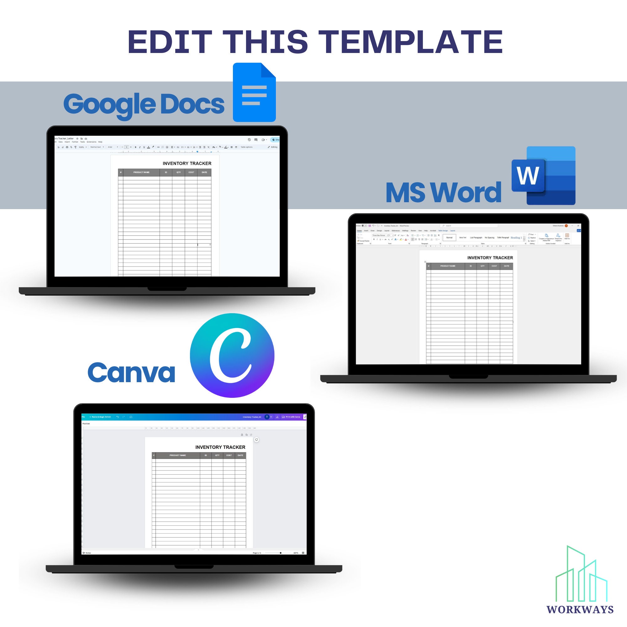 Inventory Tracker Inventory Sheet Inventory Management Editable ...