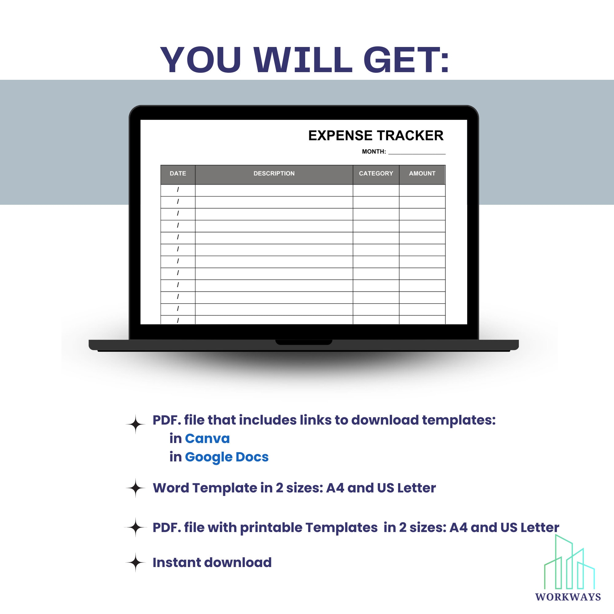 Expense Tracker | Expense Sheet | Expense Log | Spending Tracker ...