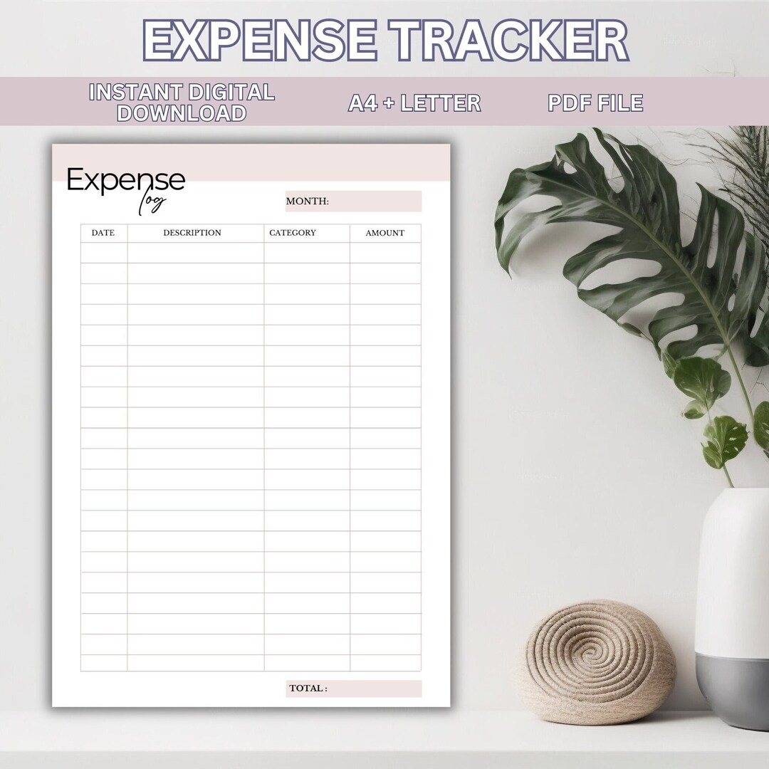 Expense Tracker Printable Sheet| Spending Tracker | Budget Planner ...
