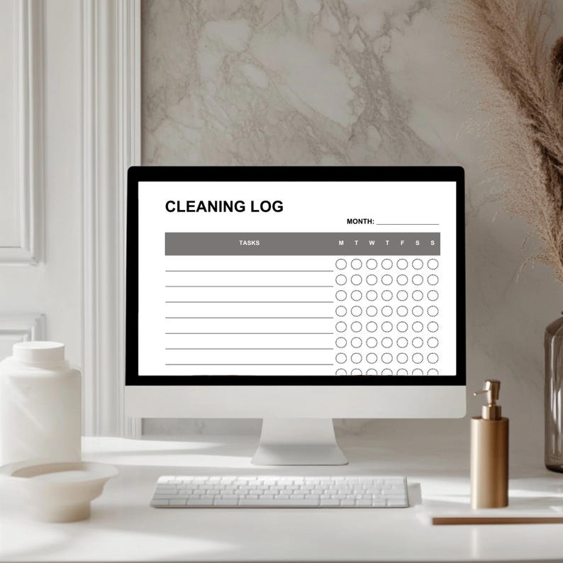 Cleaning Log Template | Cleaning Checklist | Cleaning Tracker ...
