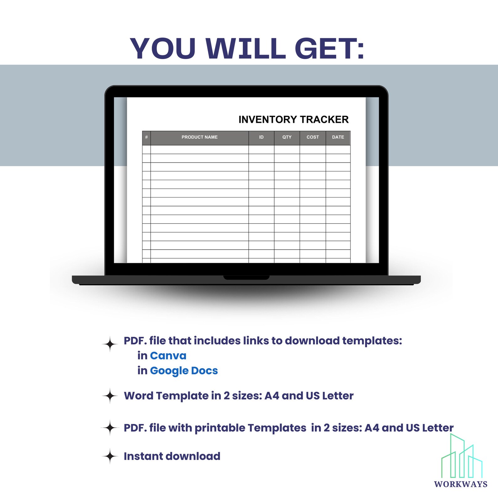 Inventory Tracker Inventory Sheet Inventory Management Editable ...