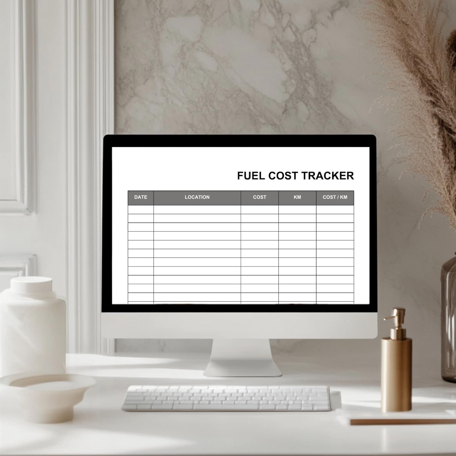 Fuel Cost Tracker Printable Template | Fuel Expense Tracker | Fuel ...