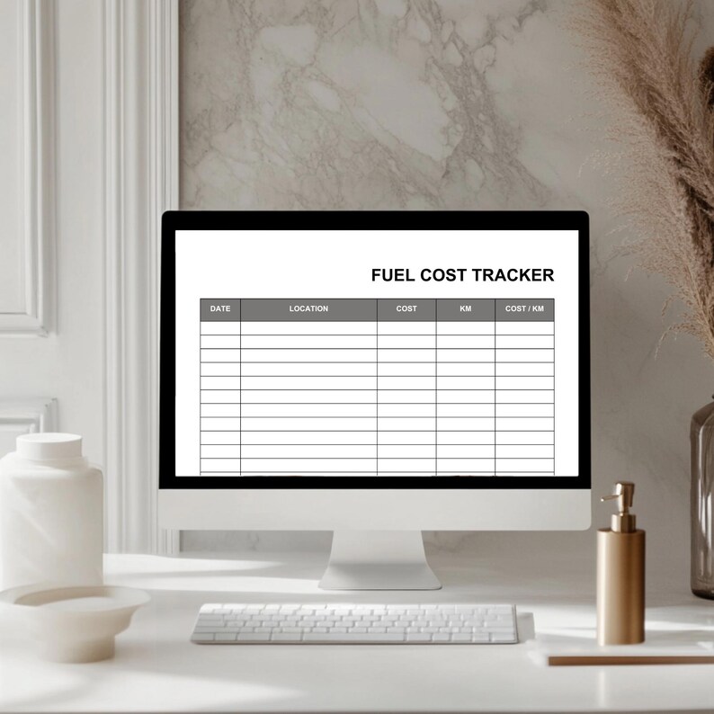 Fuel Cost Tracker Printable Template | Fuel Expense Tracker | Fuel ...