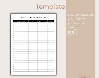 Inventory Tracker | Inventory Sheet | Inventory Management | Editable ...