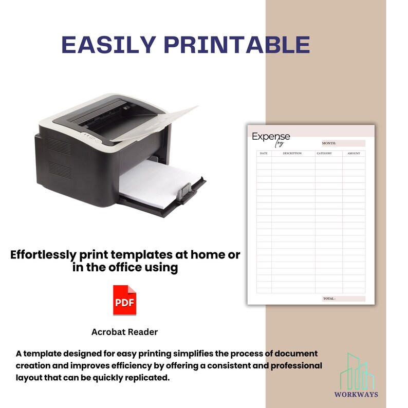 Printable Template Expense Log | Spending Tracker | Budget Planner ...