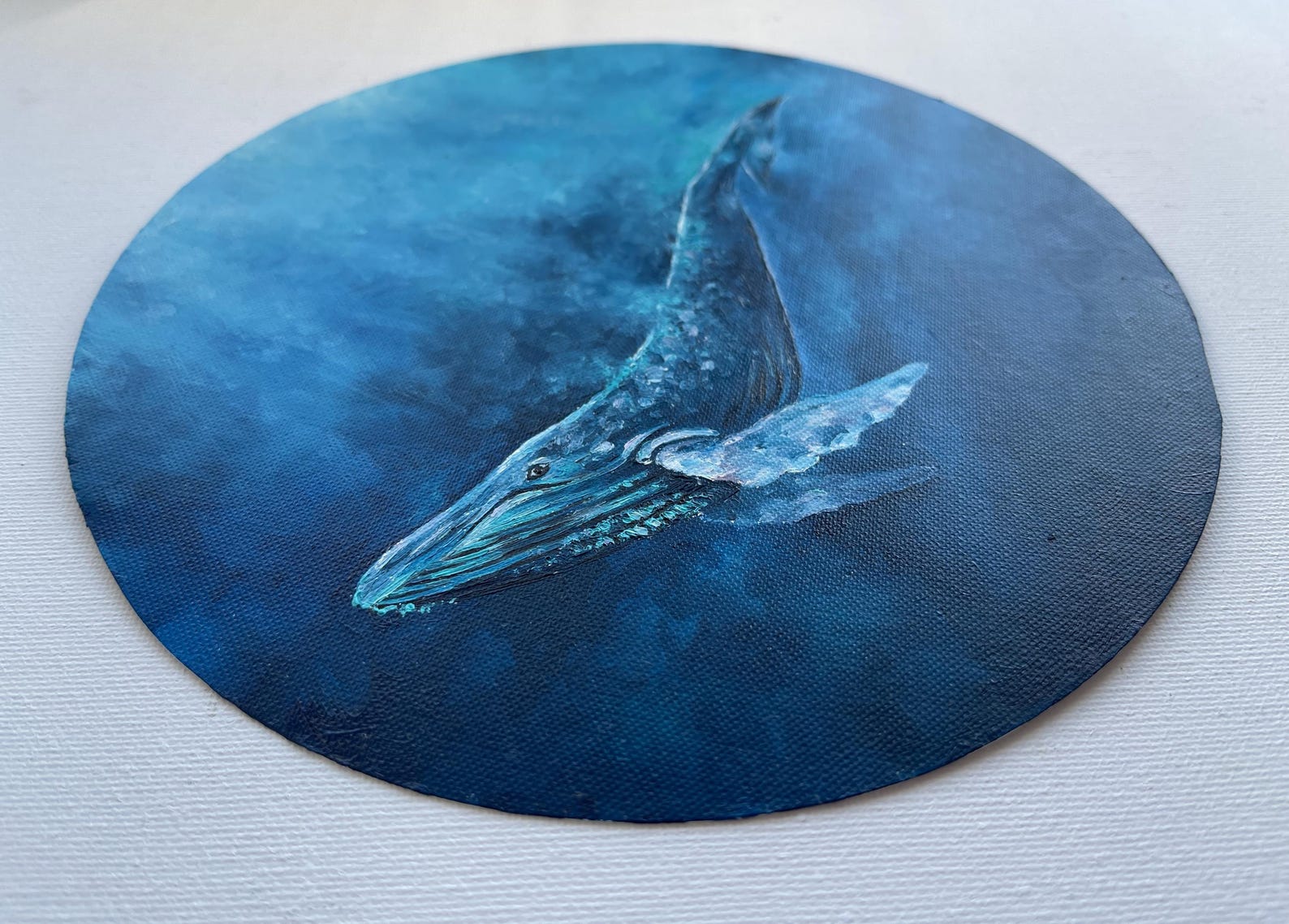 Humpback Whale Oil Painting Whale Original Art Animals Artwork Marine Wall Decor Gifts for Him ...