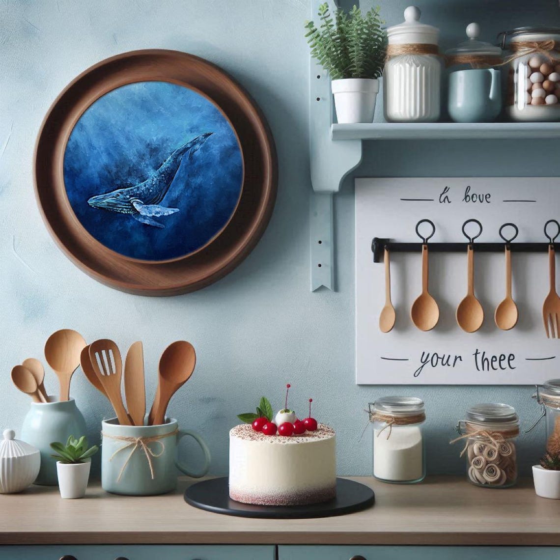 Humpback Whale Oil Painting Whale Original Art Animals Artwork Marine Wall Decor Gifts for Him ...