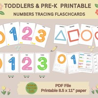 Printable Number Tracing Worksheets 1-20, Traceable Numbers, Preschool ...