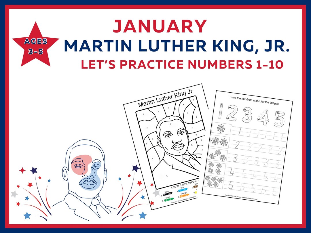 Printable Worksheets | Martin Luther King | Practicing Numbers ...