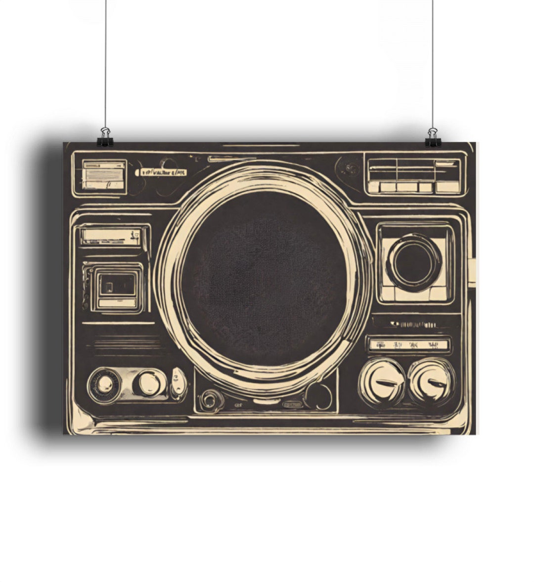 Retro Radio Poster - Etsy