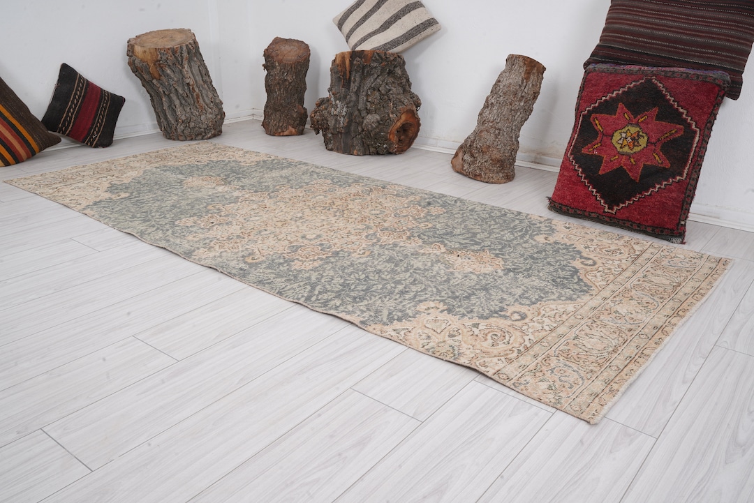 4x9 Runner,oushak Runner,vintage Runner Rug,turkish Runner 4x9,kitchen ...