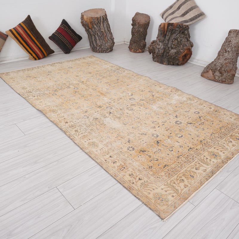 4x8 Vintage Rug Neutral - Etsy
