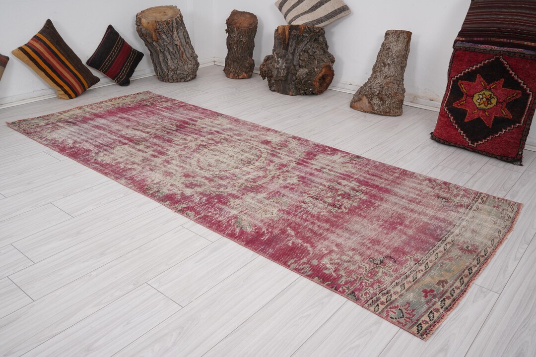 4x9 Runner,oushak Runner,vintage Runner Rug,turkish Runner 4x9,kitchen ...