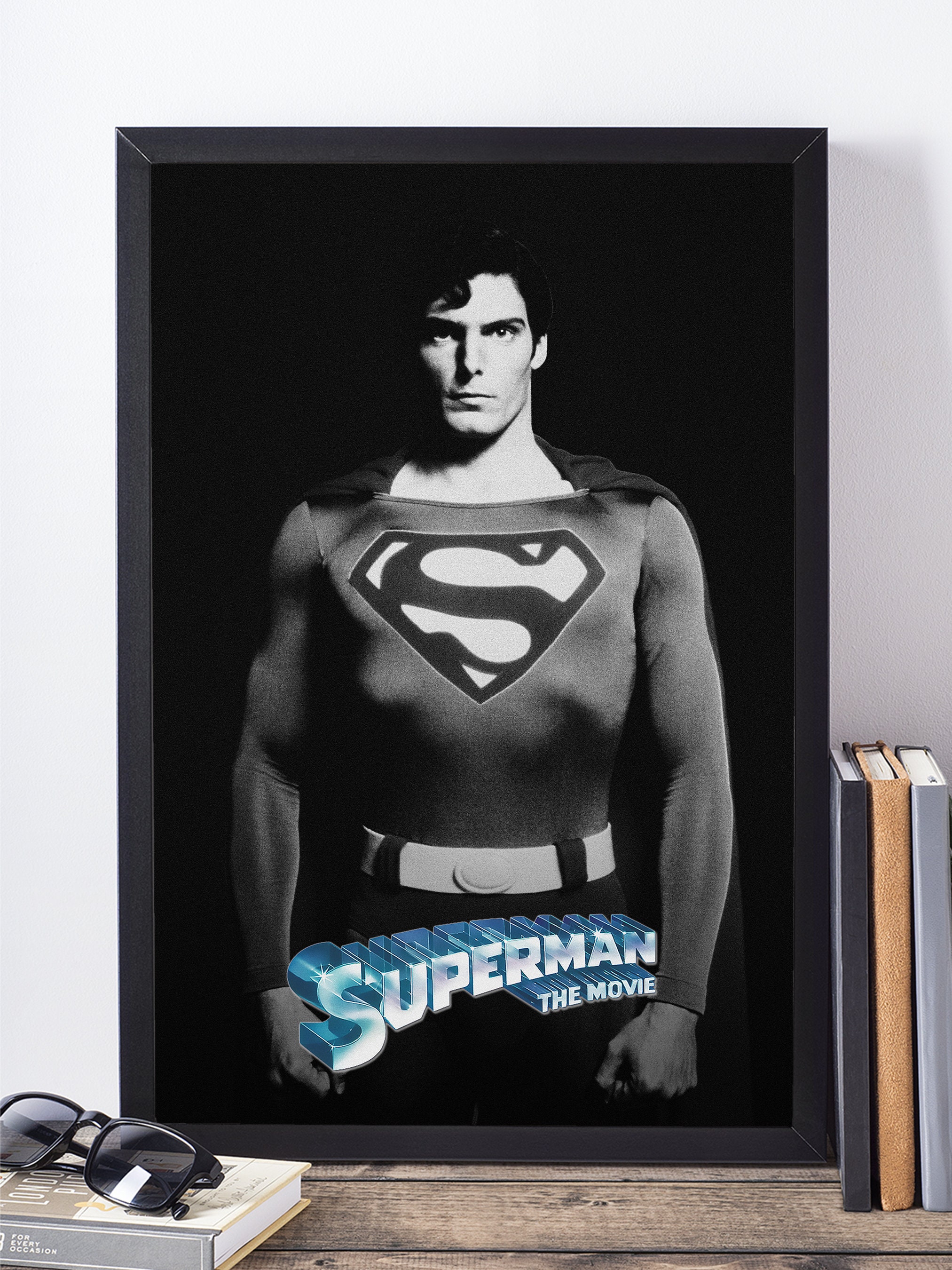Superman Poster, Christopher Reeve, Movie Poster, Film Poster, Wall Art ...