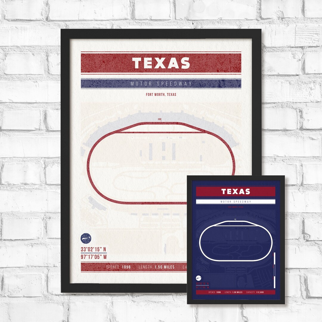 Texas Motor Speedway Poster, Nascar, Nascar Track, Race Track, Circuit ...