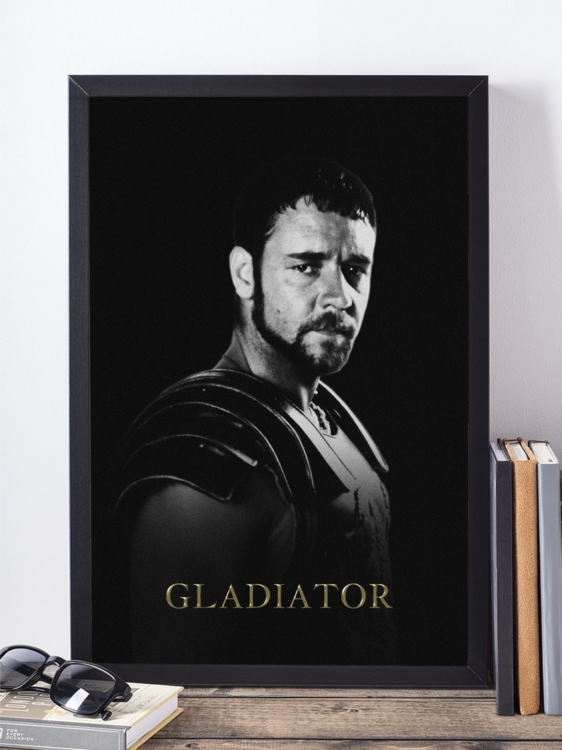 Gladiator Poster, Russell Crowe, Movie Poster, Film Poster, Wall Art ...