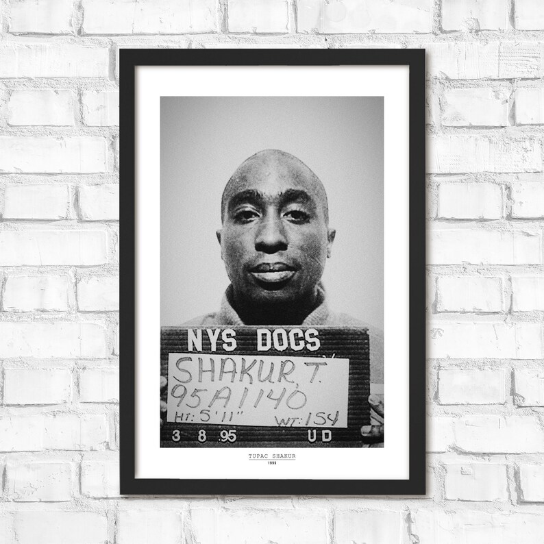 Tupac Shakur Poster, Mugshot, Celebrity Mugshot, Famous People, Wall ...